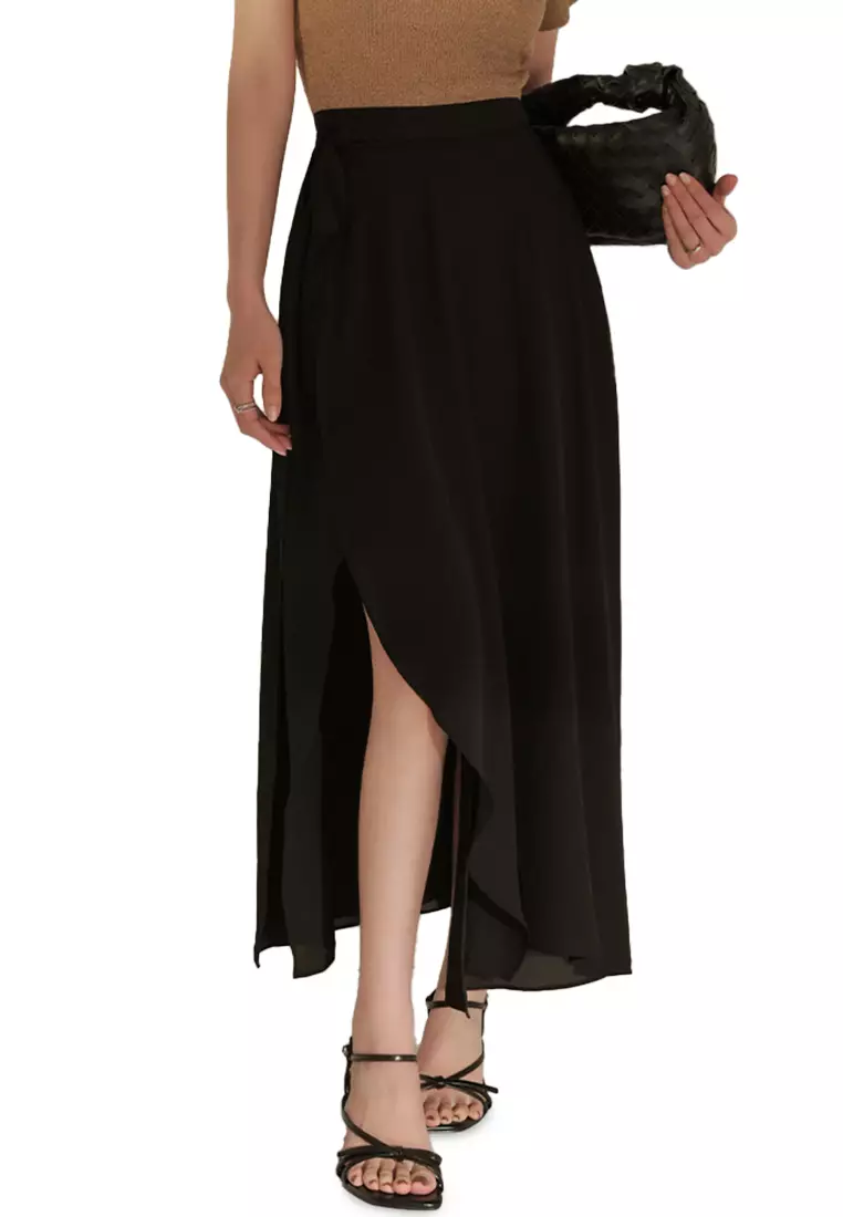 Buy AIR SPACE Wrap Ruffle Skirt Online | ZALORA Malaysia