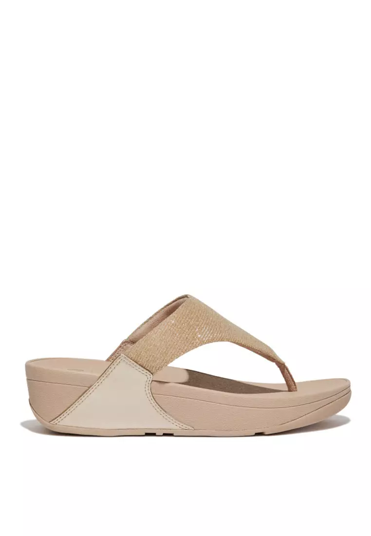 Buy Fitflop FitFlop LULU Shimmerlux Toe-Post Sandals - Latte Beige (FZ7-A94) Online | ZALORA ...