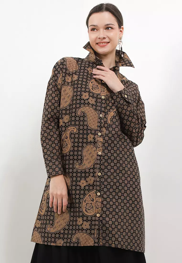 Jual Batik First Tunic Shirt Raglan Arno-Cross Long/Sleeve Cut&Sew ...