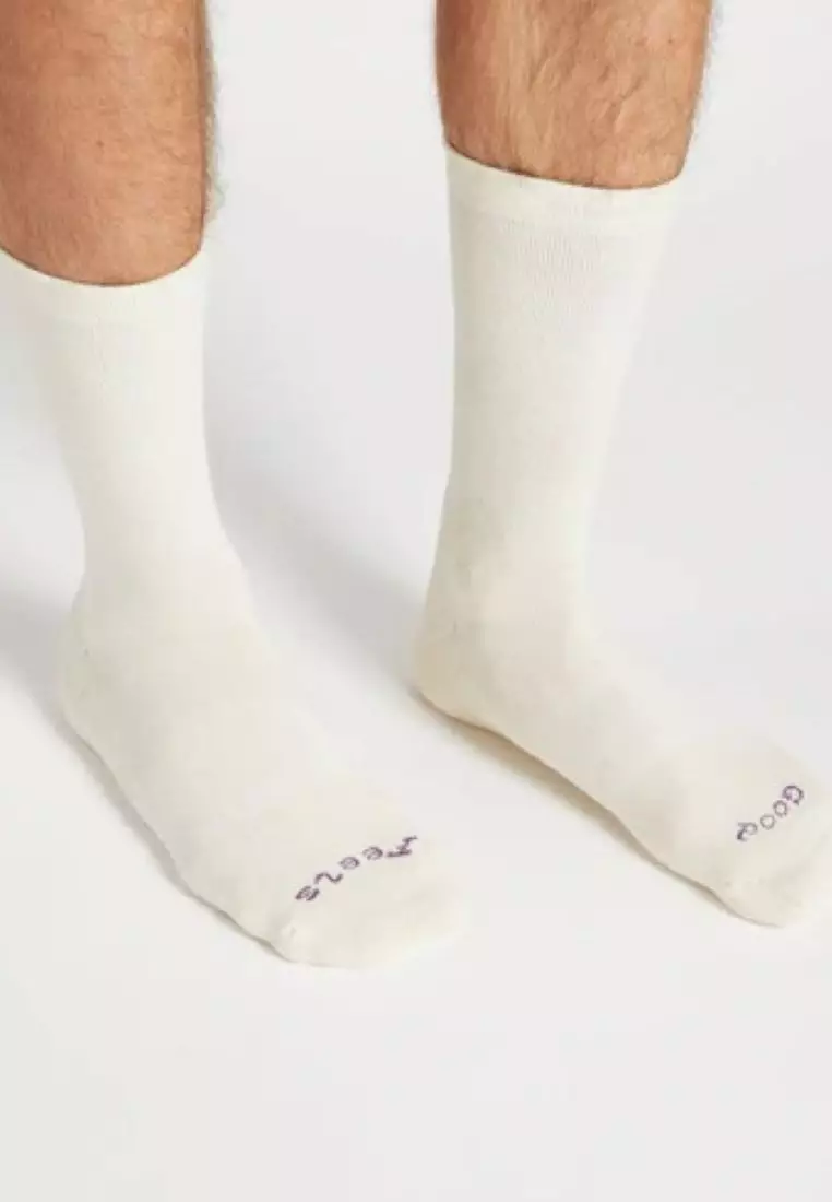 Buy Paire Paire Merino Wool-Blend Calf Sock (Snow) - S Online | ZALORA ...