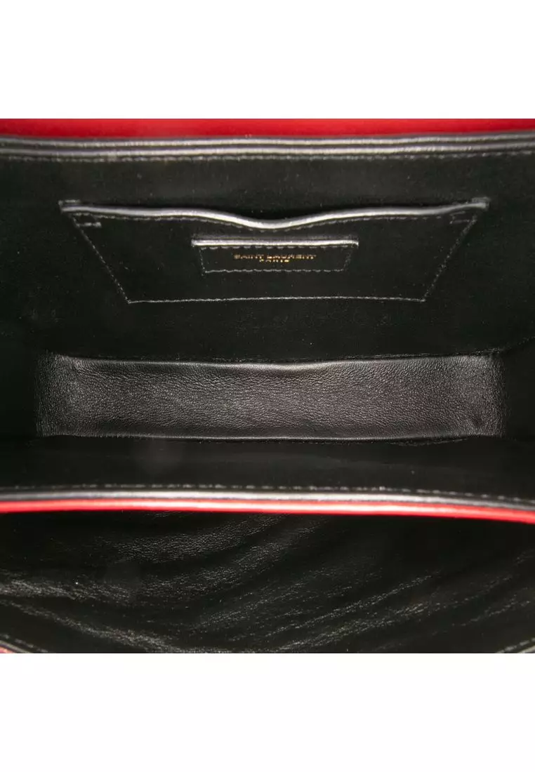 Buy SAINT LAURENT Pre-Loved Saint Laurent Medium Calfskin Solferino ...