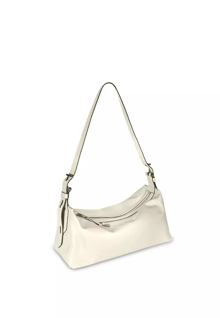 Buy Samuel Ashley Lumii Leather Shoulder Bag - Ivory 2025 Online | ZALORA