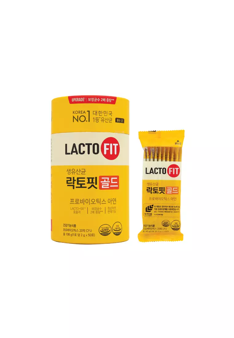 Buy LACTO-FIT Lacto-Fit Upgraded Probiotics, Gold (50pcs) Online ...