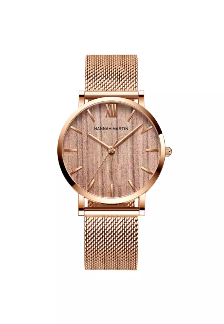 Buy OPCHIC Wood Grain Waterproof Japanese Movement Women's Watch (Women ...