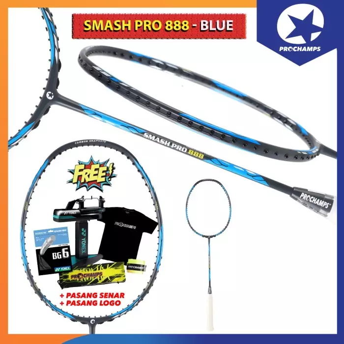 Jual PROCHAMP PROCHAMPS SMASH PRO 888RAKET BADMINTON ORIGINAL (PAKET ...