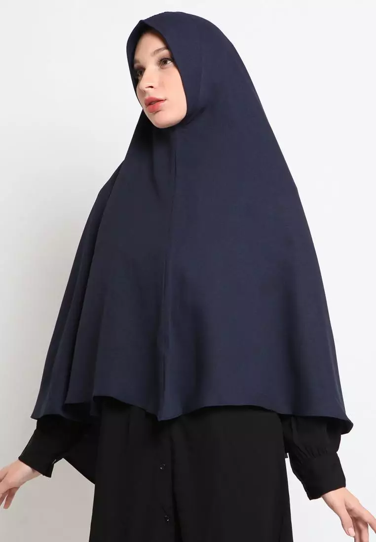 Jual ZAYIDAN Hilya Khimar Instan Hijab Syari - Navy Original 2025 | ZALORA Indonesia