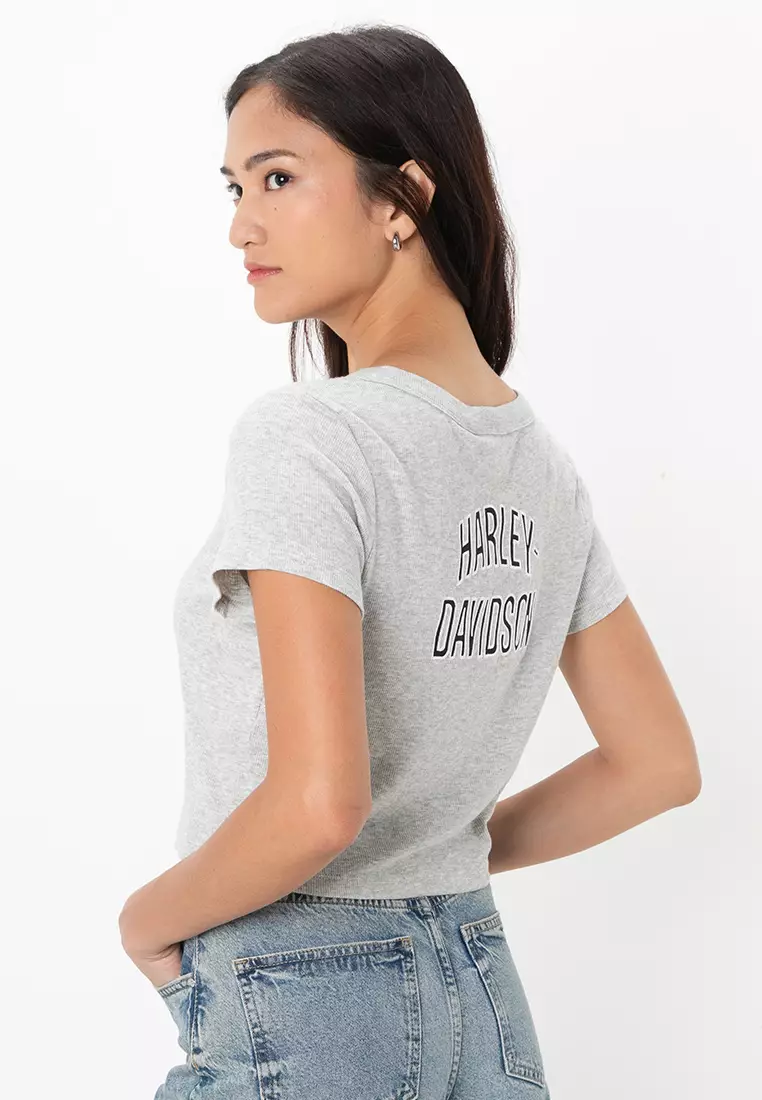 Buy Harley-Davidson Harley-Davidson® Essential Arched Font Babydoll Tee 2025 Online | ZALORA ...