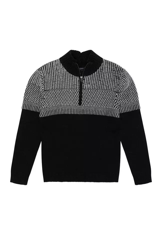 French Connection Graphic Jacquard Half Zip Jumper 2025 | Buy French ...