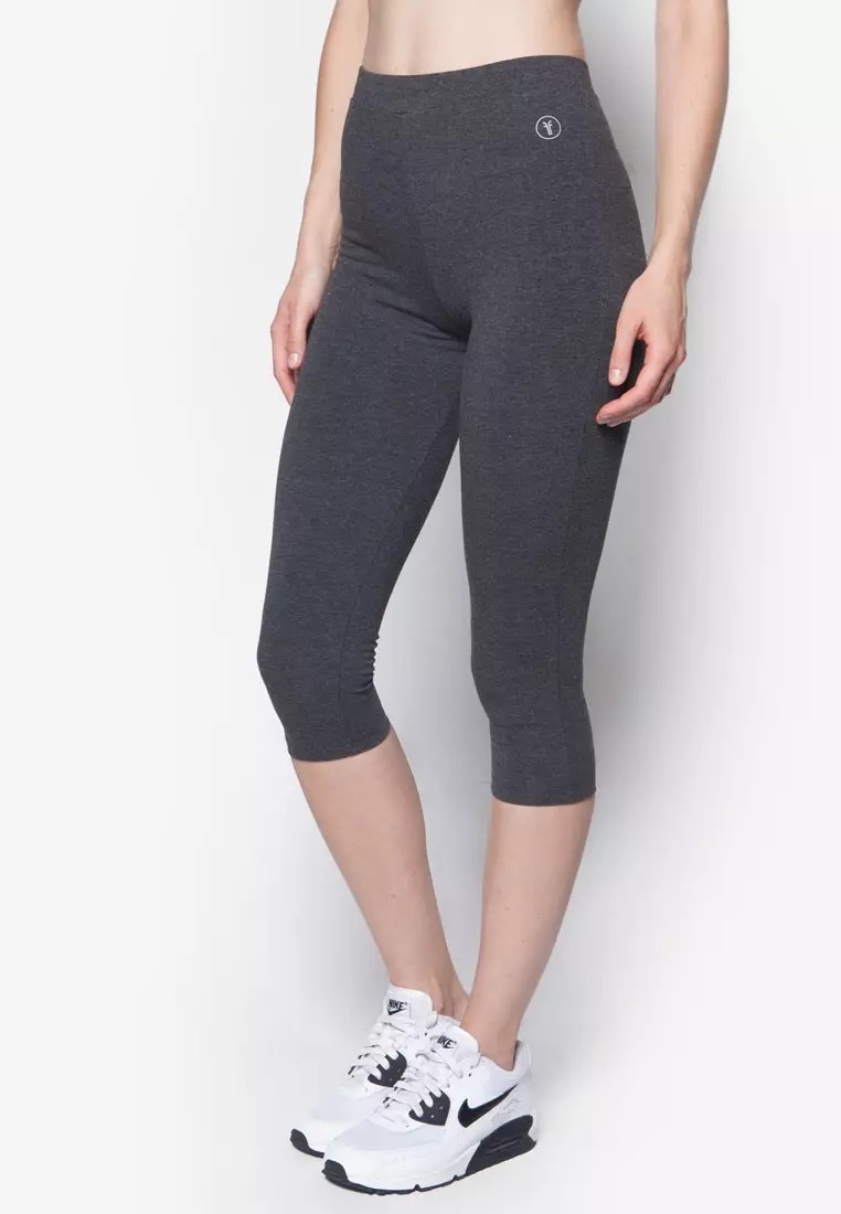 Buy FUNFIT Active Basic Capri Leggings in Heather Grey (S - 3XL) Online | ZALORA Malaysia