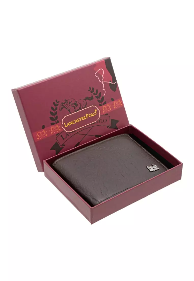 Buy LancasterPolo Men's Leather Multi Card Flip ID Bifold Wallet PWB ...