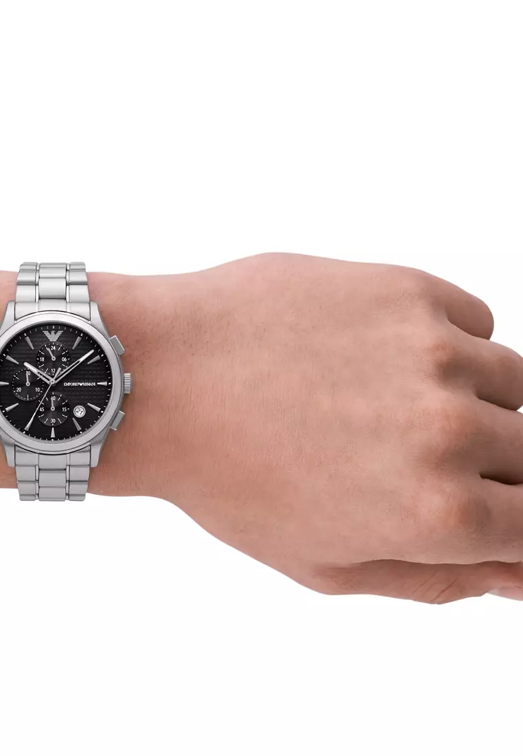 Buy Emporio Armani Emporio Armani Men's silver Stainless Steel Watch ...