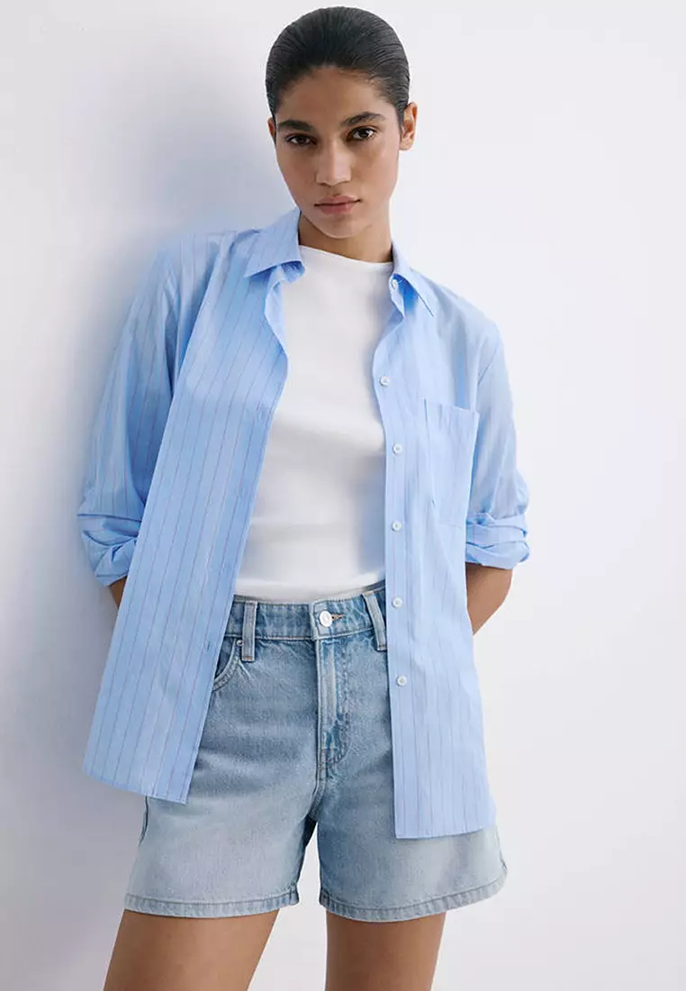 Buy Mango Straight-Fit Denim Shorts 2026 Online | ZALORA