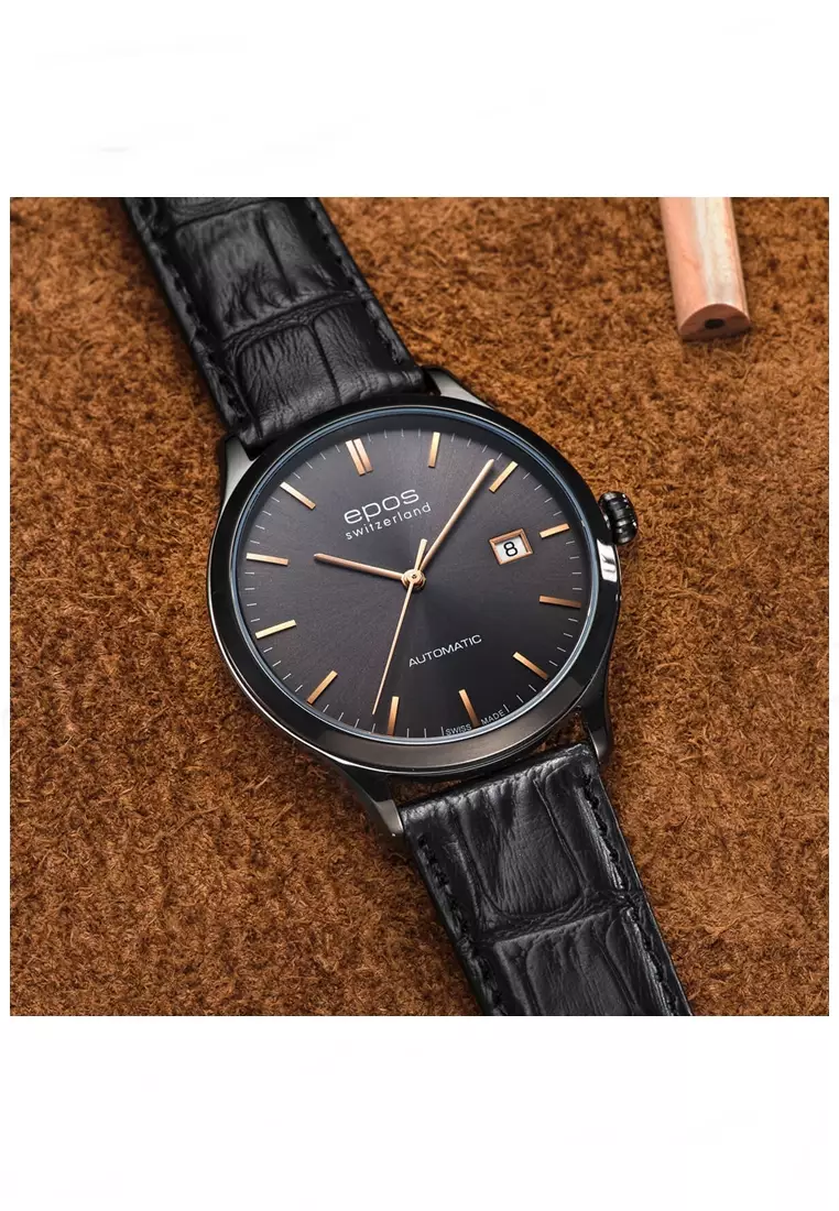 Buy EPOS 3420 AUTOMATIC 40MM MEN WATCH - EP3420BP R IN 2025 Online | ZALORA