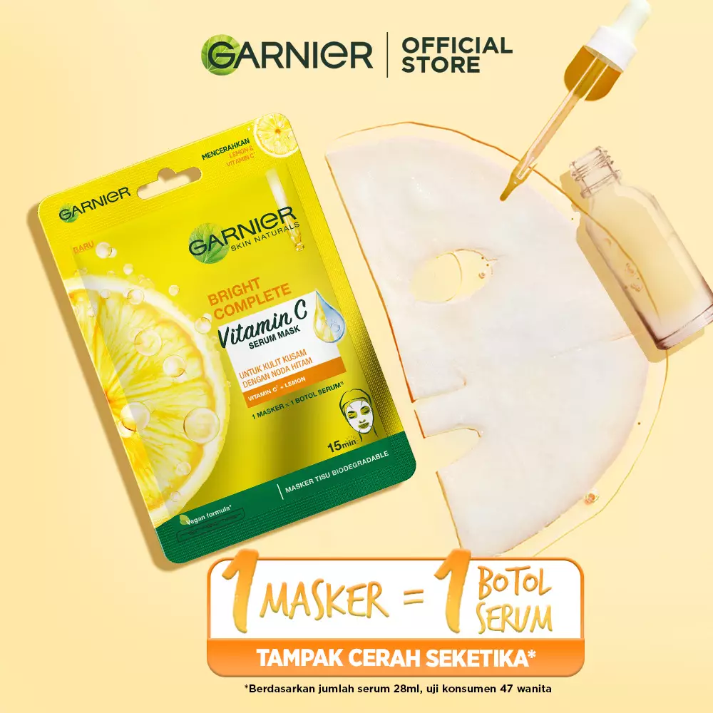 Jual GARNIER Garnier Serum Mask Bright Complete Original 2025 | ZALORA ...