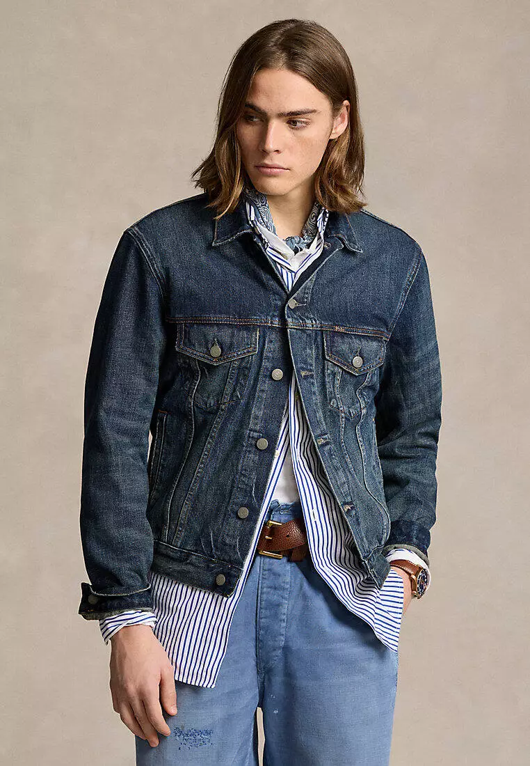 Buy Polo Ralph Lauren Faded Denim Trucker Jacket Online | ZALORA Malaysia