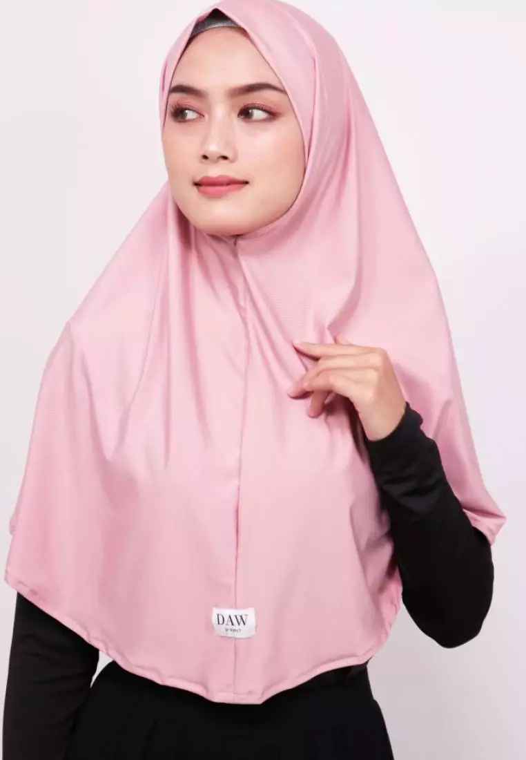 Jual DAW Project DH013 Hijab Instan Berlin Dusty Pink Original 2025 | ZALORA Indonesia