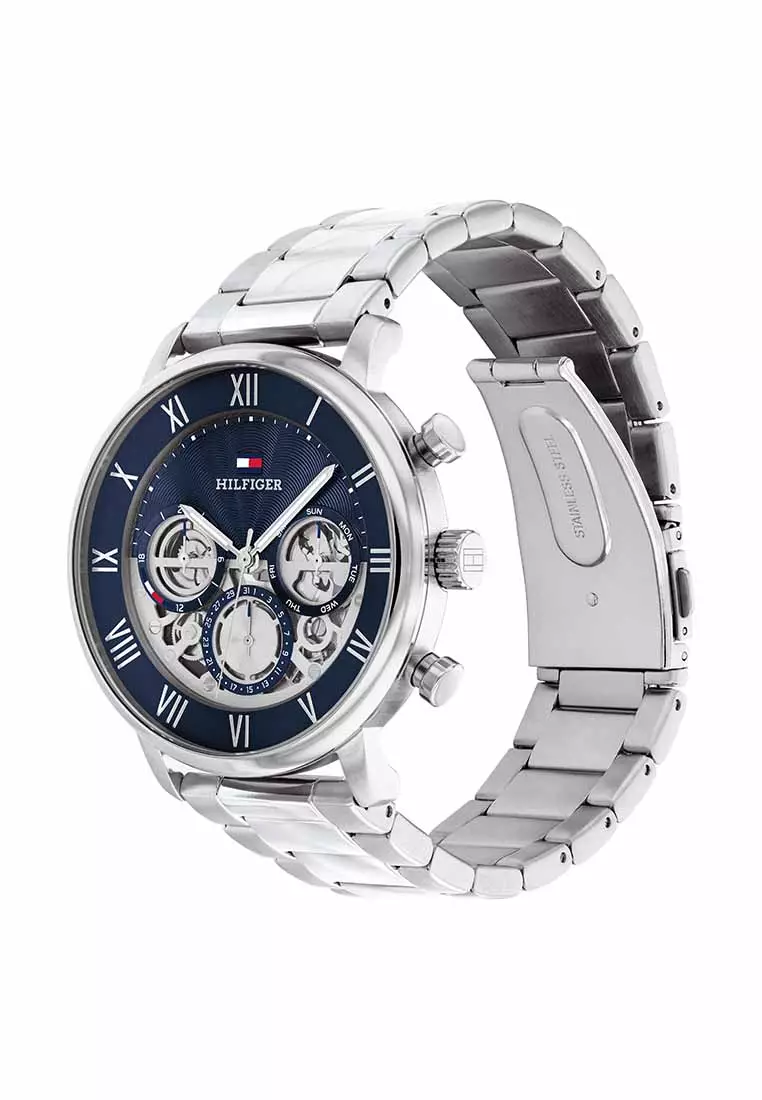 Buy Tommy Hilfiger Legend Men's Watch Stainless Steel Strap - Navy Dial ...