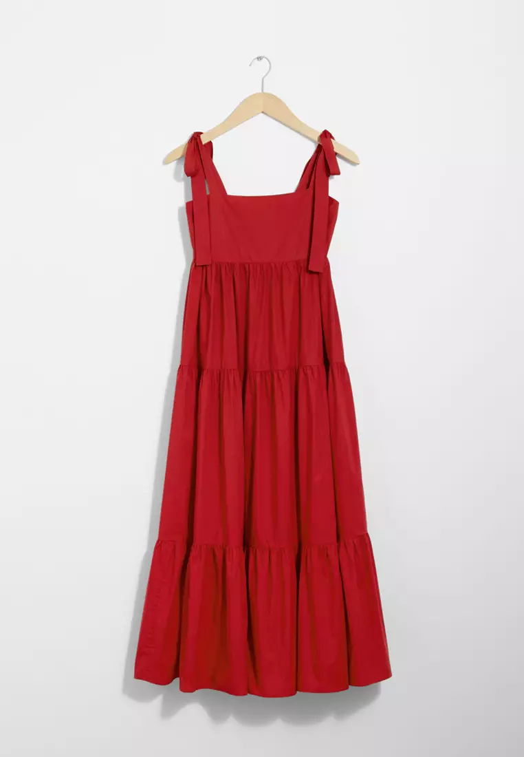 網上選購 & Other Stories Tiered Tie-Strap Midi Dress 2025 系列 | ZALORA香港