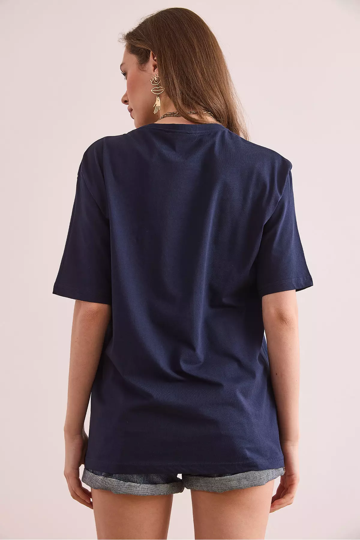 Buy Olalook Women's Navy Blue Eye Printed T-Shirt Tsh- 19000817 2025 ...