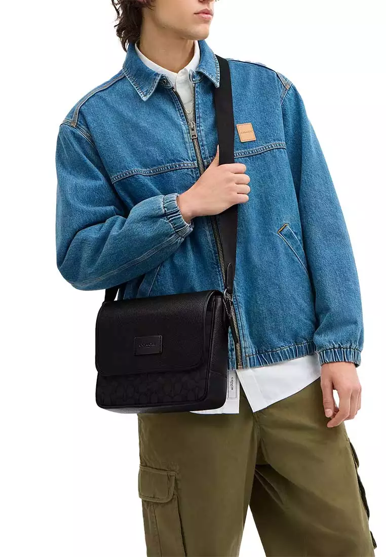 Buy Coach Sprint Map Bag 25 In Signature Jacquard Black CE534 Online ...