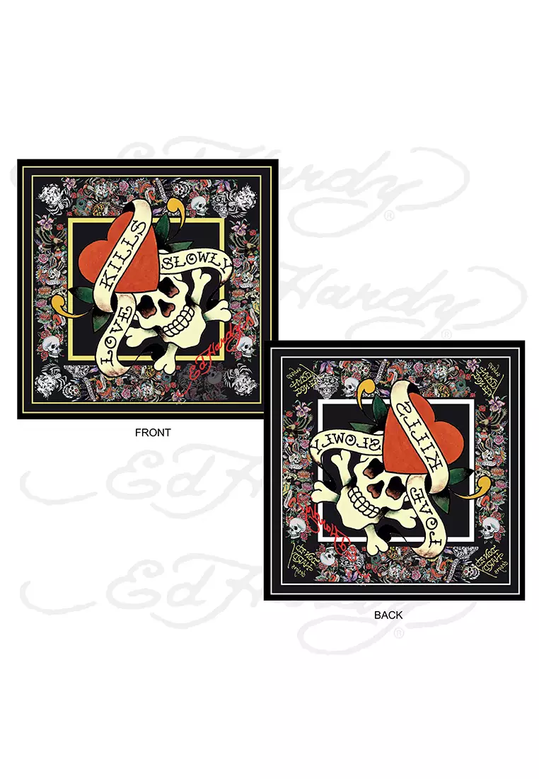 Buy Ed Hardy Signature Tattoos Cotton Bandana - Unisex Online | ZALORA ...