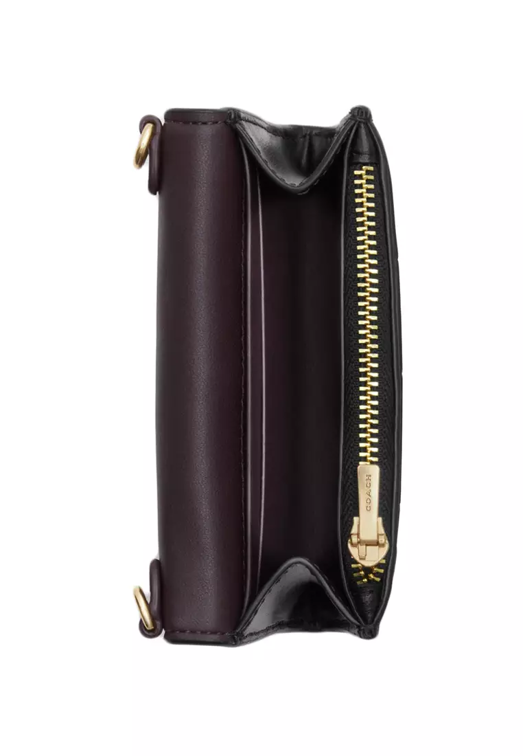 Buy Coach Coach Mini Envelope Wallet With Strap - Black Online | ZALORA ...