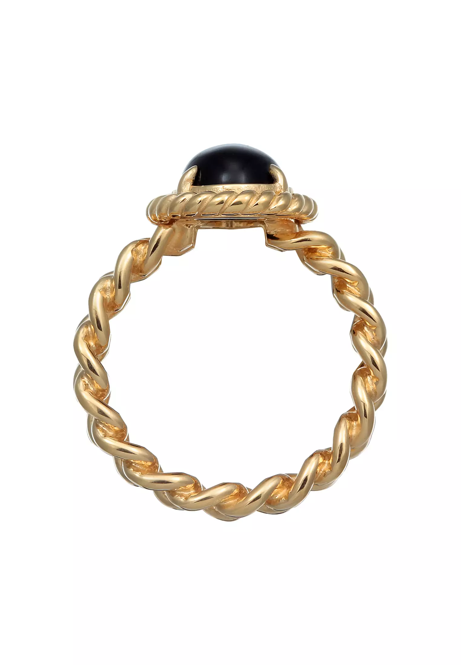 Buy ELLI GERMANY Onyx Cabochon Ring – Gold-Plated Silver 2026 Online ...