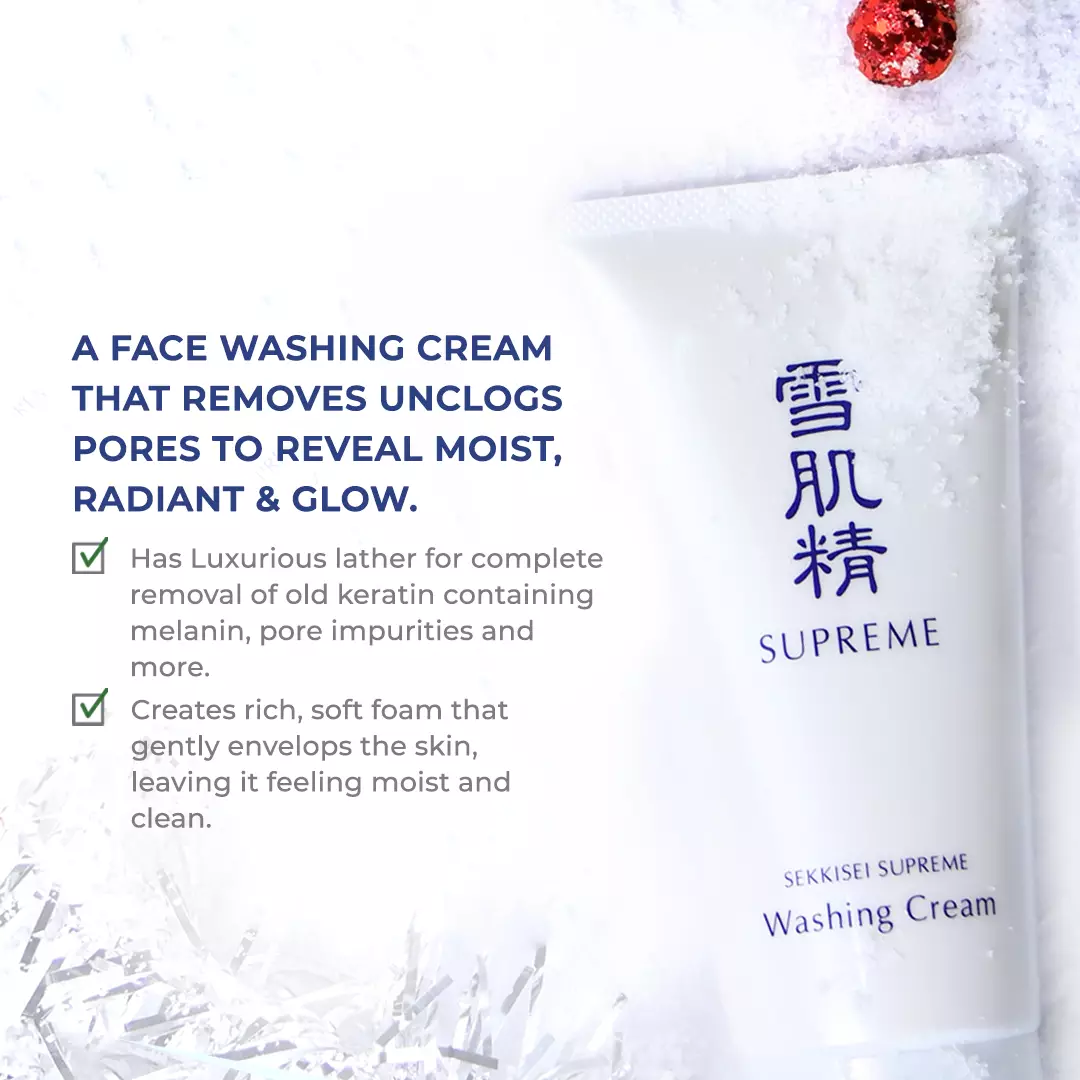 Jual KOSE KOSÉ Sekkisei Supreme Washing Cream - 130ml Original 2023 ...