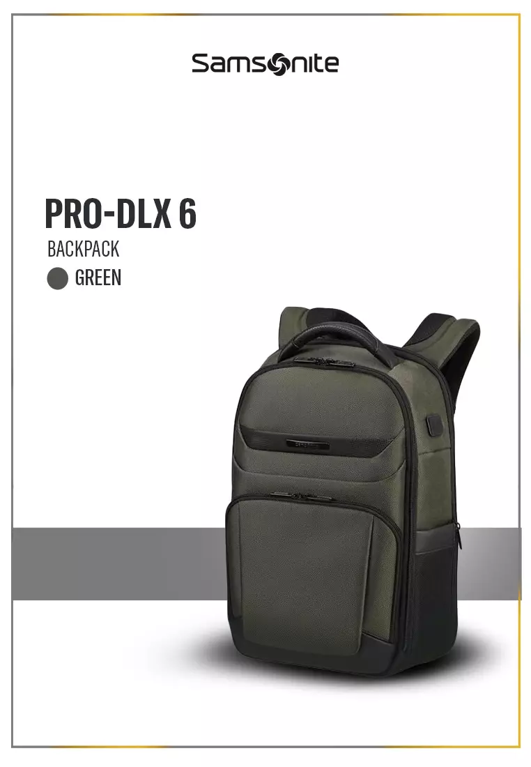 Jual Samsonite Samsonite Pro-DLX 6 Backpack 15.6" - Green Original 2025 ...