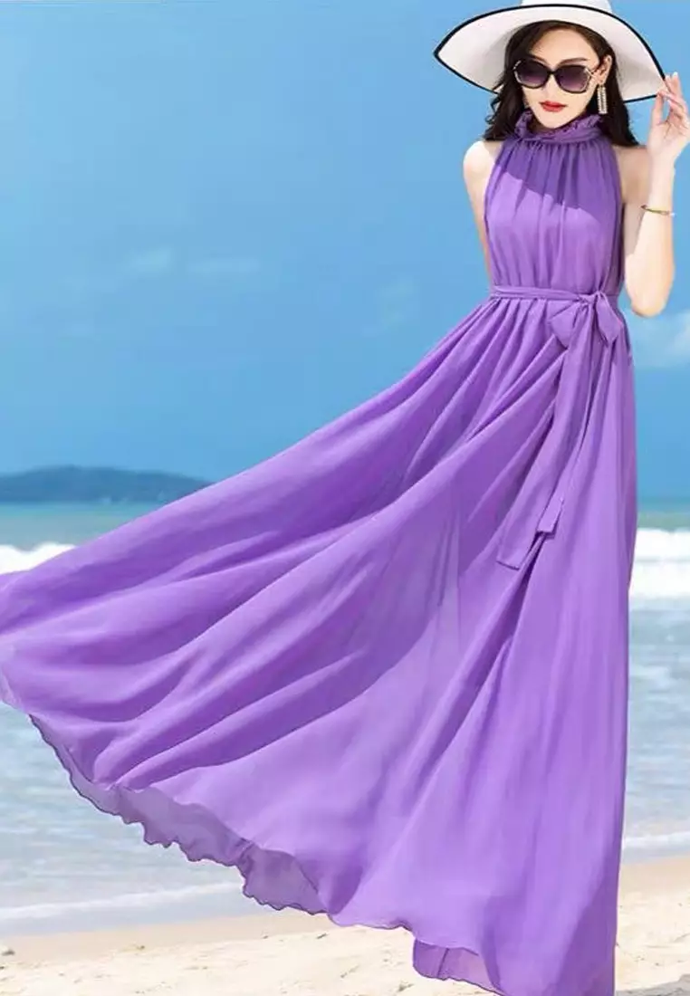 Buy Twenty Eight Shoes Vansa Chiffon Maxi Dress Vcw D0183 2025 Online