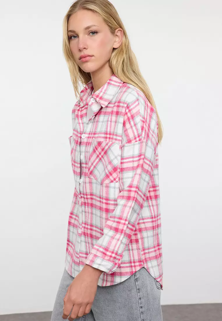Buy Trendyol Checkered Overshirt 2025 Online | ZALORA Philippines