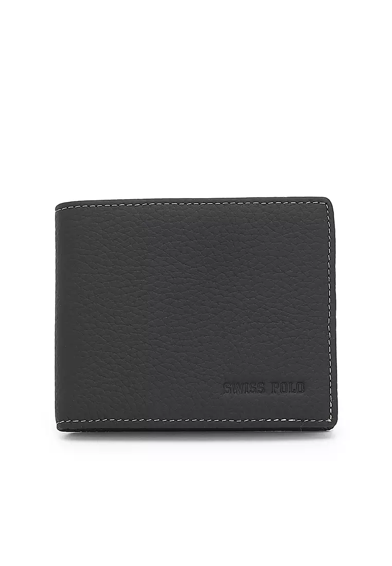Buy Swiss Polo Genuine Leather RFID Short Wallet - Black Online ...
