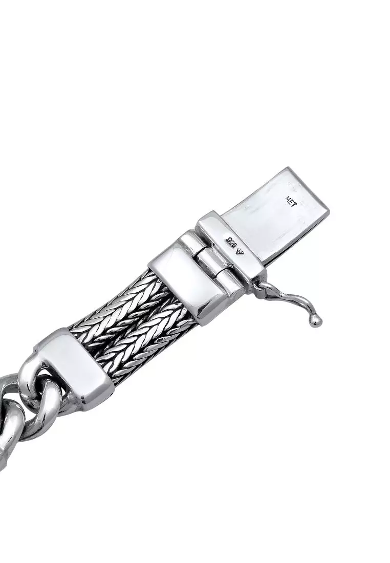 Buy Kuzzoi Bracelet Curb Cuban Wheat Chain 925 Sterling Silver 2026 ...