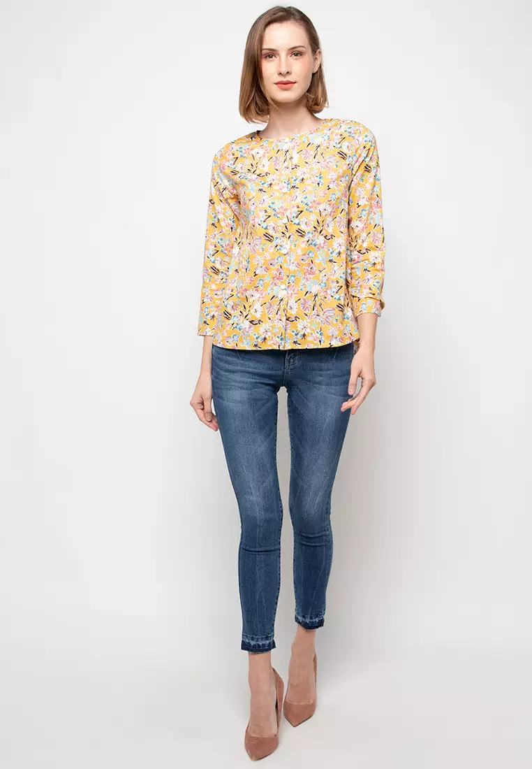Jual Point One JOSEFINA Floral Blouse Original 2025 | ZALORA Indonesia