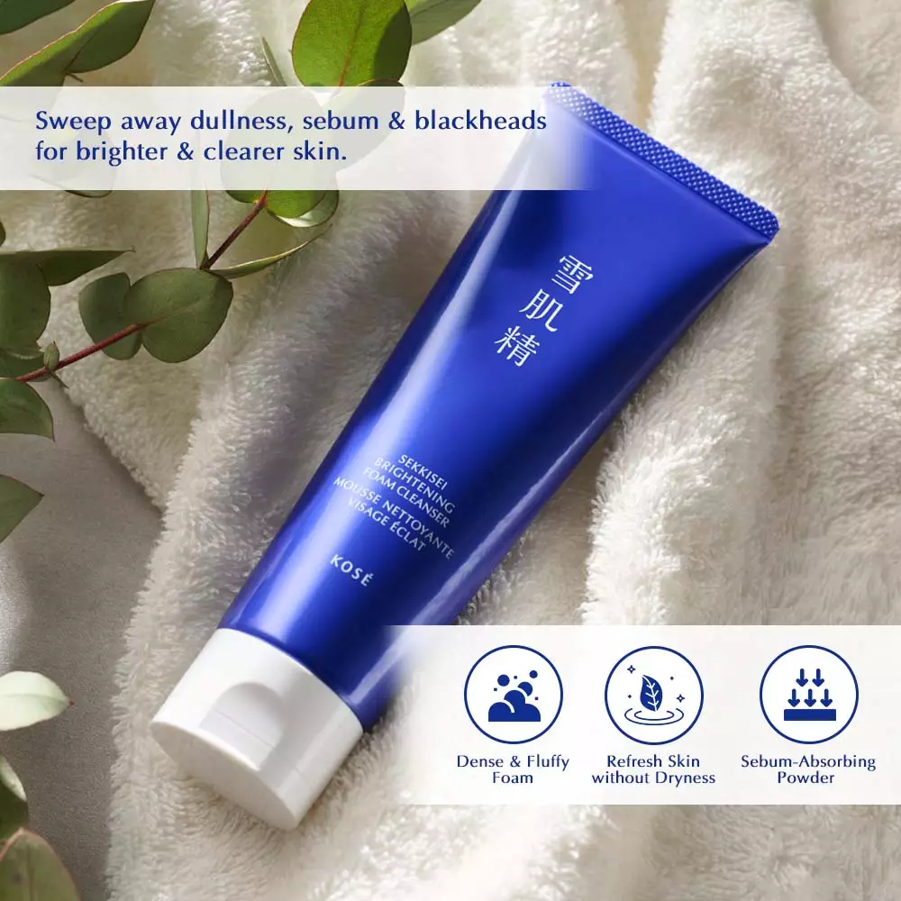 Jual KOSÉ KOSE Sekkisei Brightening Foam Cleanser - 130gr Original 2025 | ZALORA Indonesia