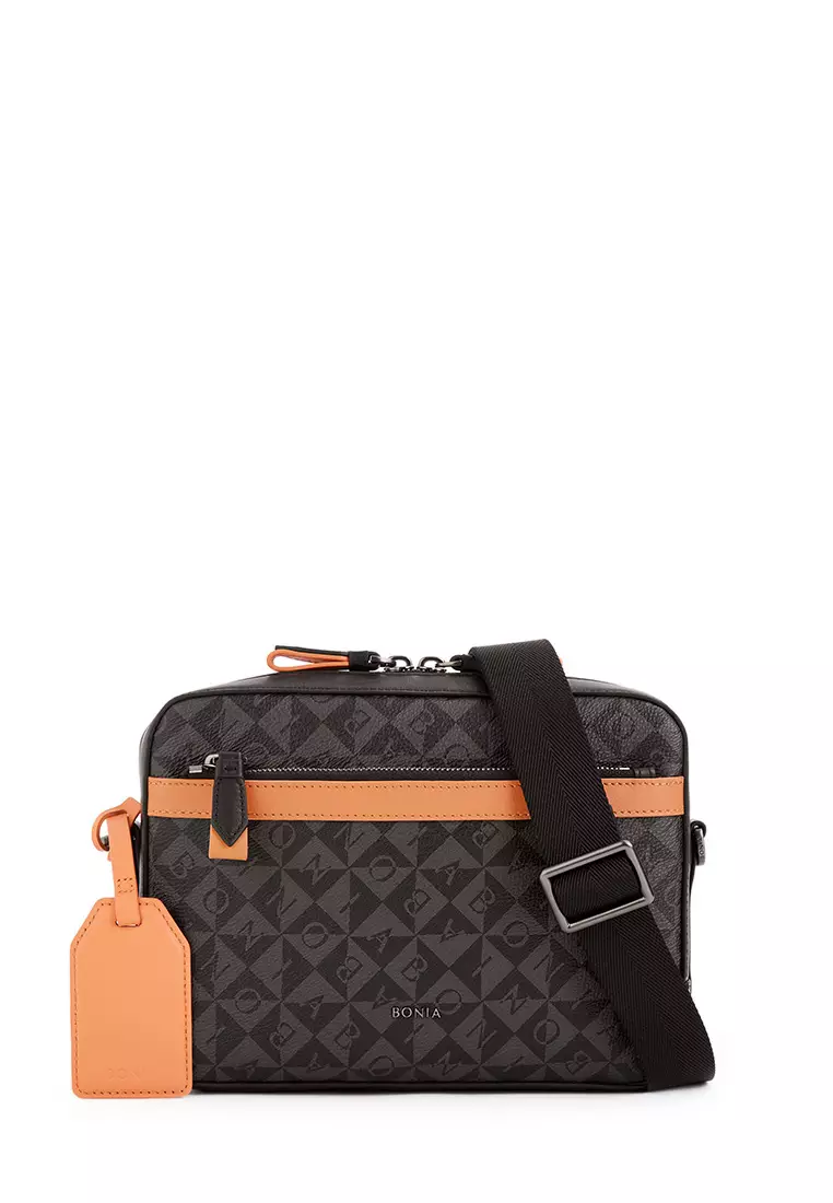 Buy BONIA Orange Alvaro Monogram Small Crossbody Bag 2025 Online ...
