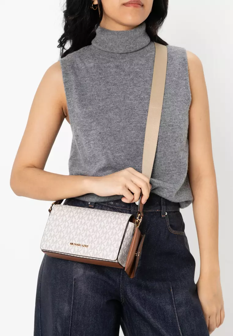 Buy MICHAEL KORS Vincent Monogram Small Crossbody Bag with Card Case ...
