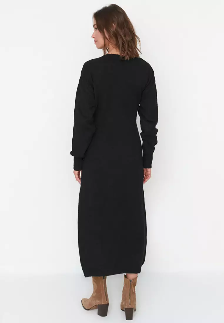 Buy Trendyol Double Breasted Collar Maxi Dress 2024 Online Zalora