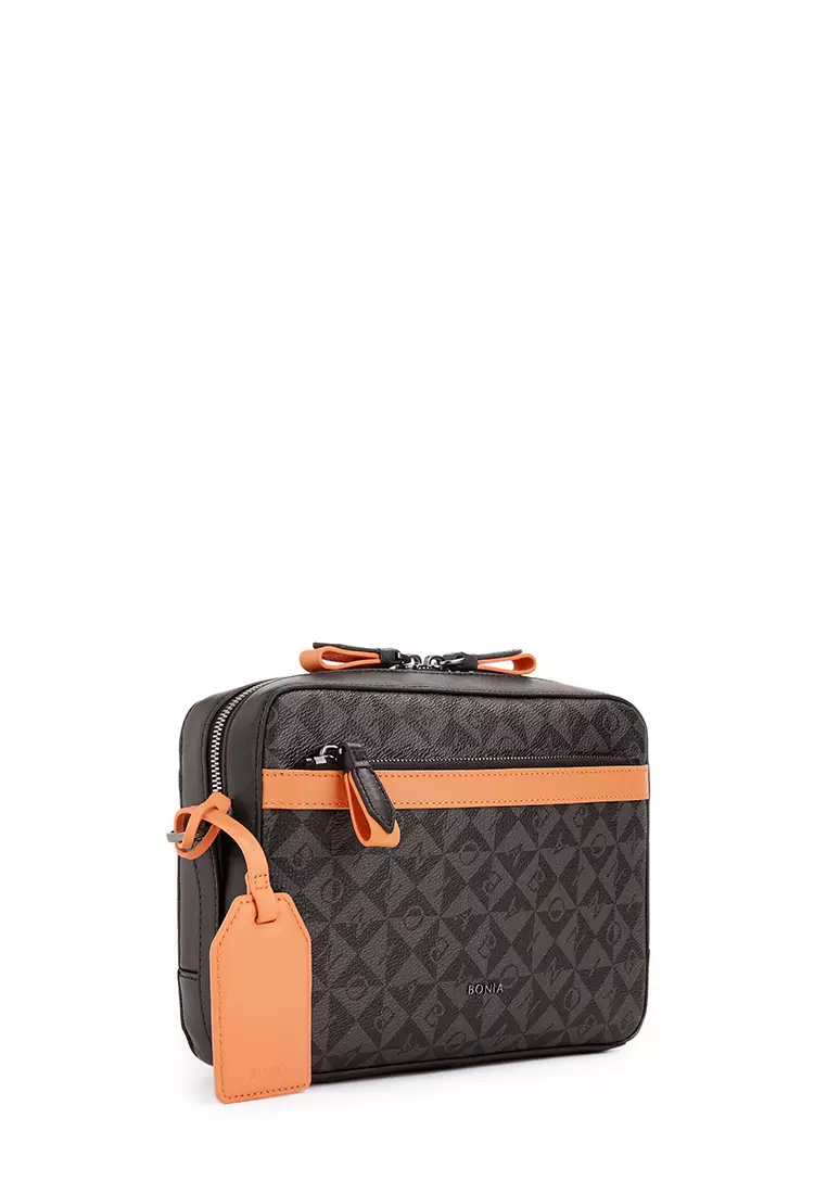 Buy BONIA Orange Alvaro Monogram Small Crossbody Bag 2025 Online ...