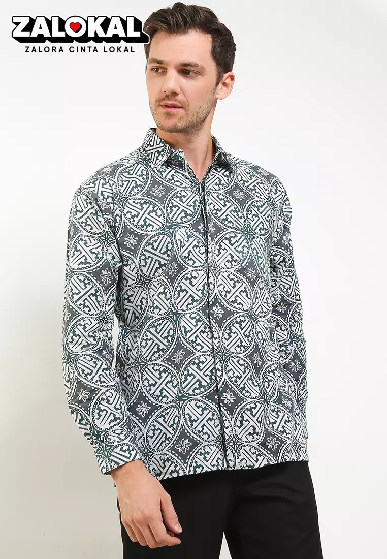 Pakaian Batik Cap Pria Online | di ZALORA Indonesia
