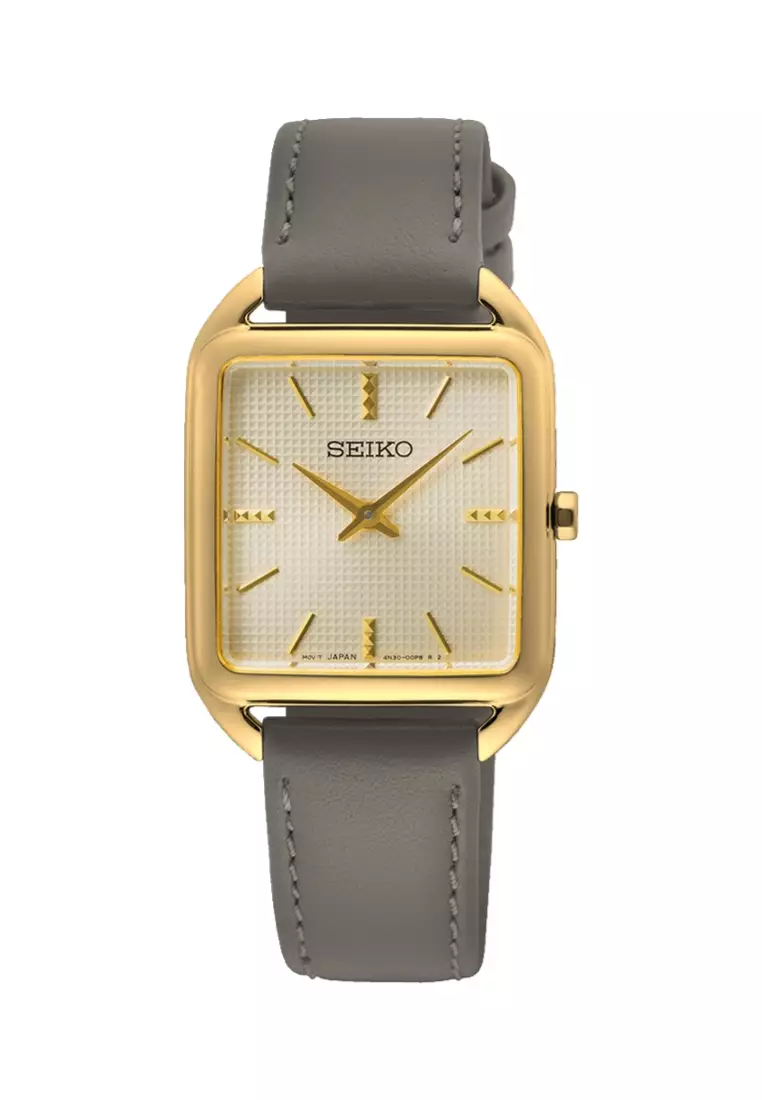 Buy Seiko Seiko Lady Essentials Collection Square Case Champagne Dial ...