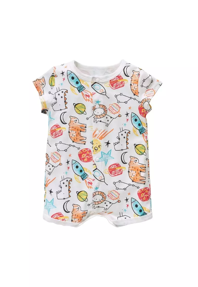 Buy Little Kooma Baby Boy Space Rocket Lion Romper Online | ZALORA Malaysia