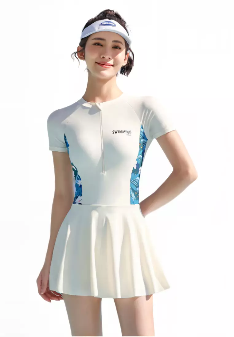 Buy ZITIQUE SummerSlim Modest One-Piece | Women's Tummy-Control ...