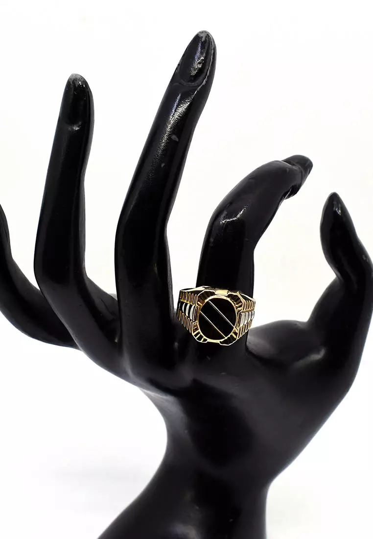 Buy CEBUANA LHUILLIER JEWELRY 18K Italian Made TriColor Gold Gents Ring ...