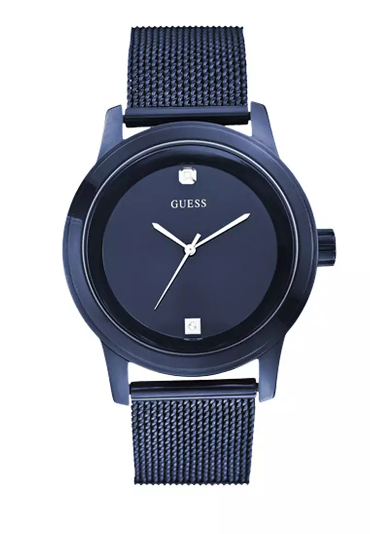 Guess Rose Gold-Tone And Brown Leather Watch