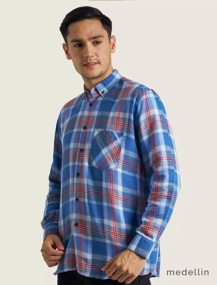 Jual Medellin MEDELLIN Kemeja Flanel / Flannel Pria Lengan Panjang ...