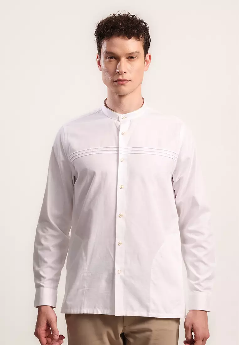 Jual MOC MOC Kemeja Koko Lengan Panjang Pria Arman - White Original ...