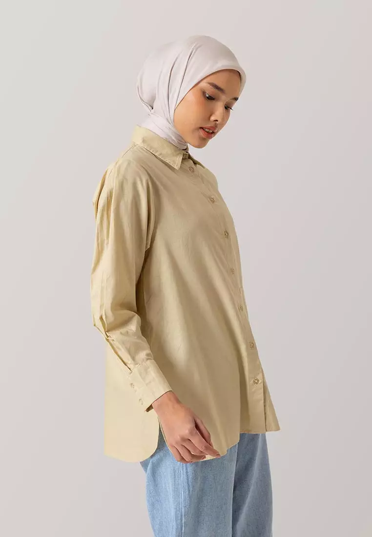 Jual Riamiranda Ria Miranda Soybean Bria Shirt Original 2025 | ZALORA ...