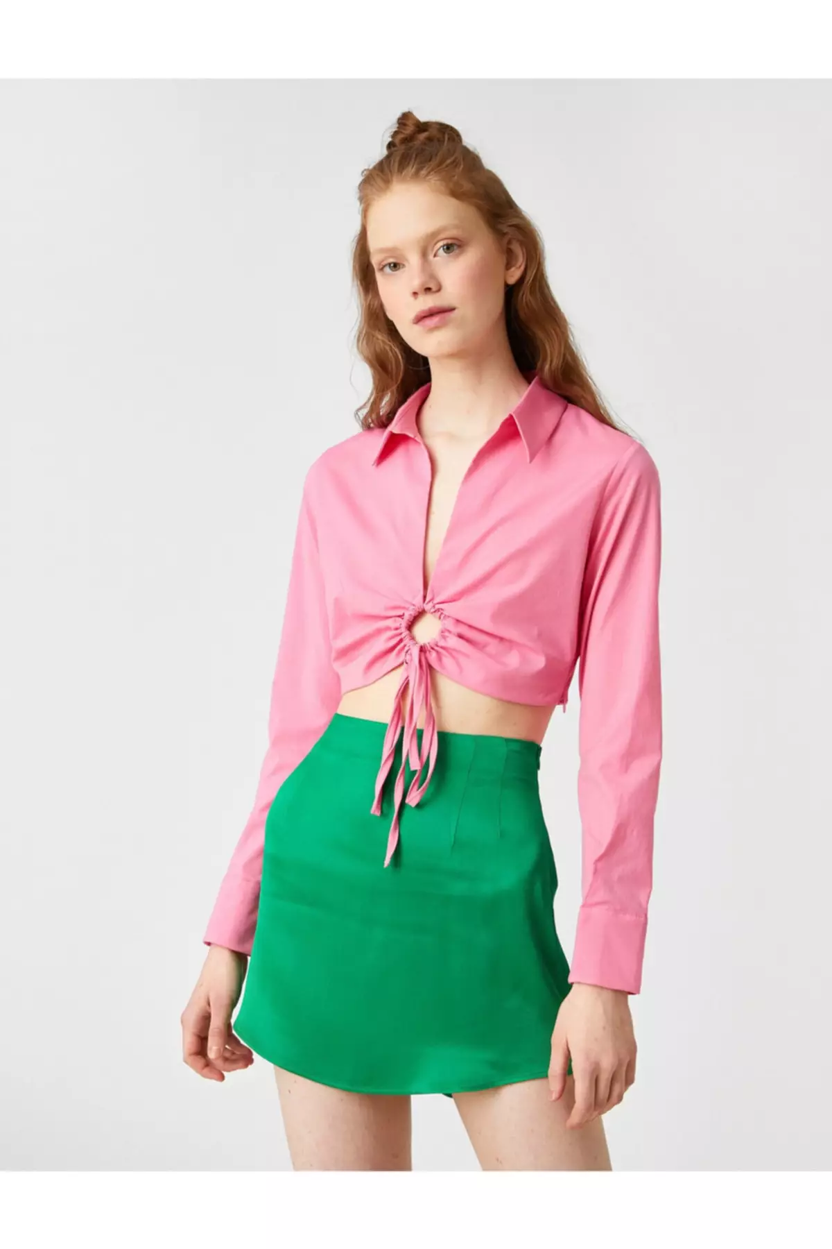 Buy Koton Deep V Neck Crop Blouse 2025 Online Zalora