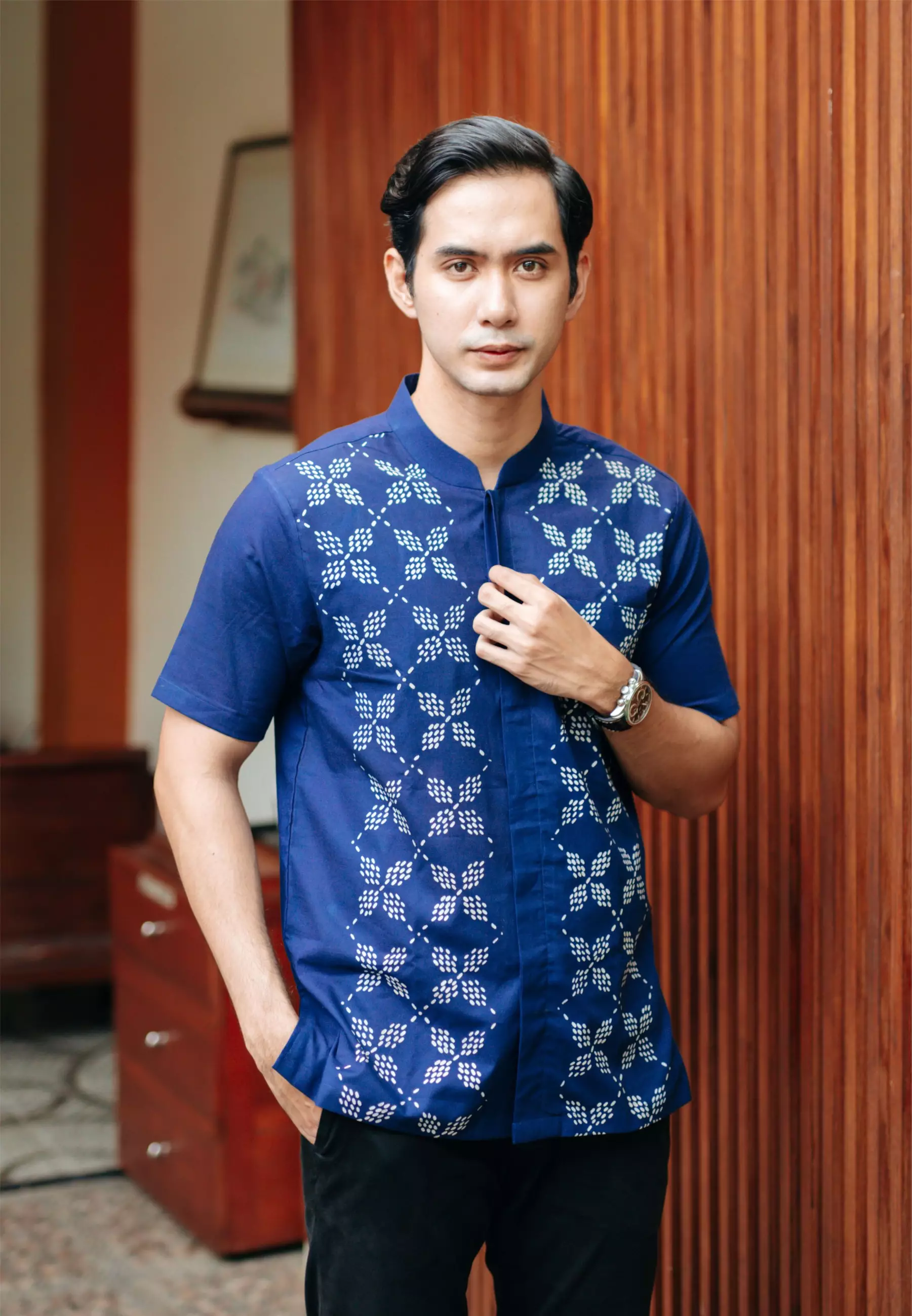 Jual Hadinata Batik Hadinata Batik Koko Cap Pendek Furing Rakha ...